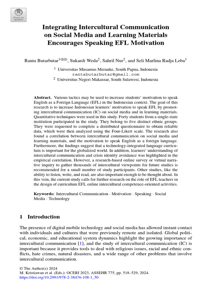 Integrating Intercultural Communication | PDF | Learning | Cross ...