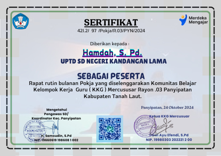 (Bulk 1) (Bulk 1) (Bulk 1) Certificate Penghargaan Geometric Biru Hijau ...