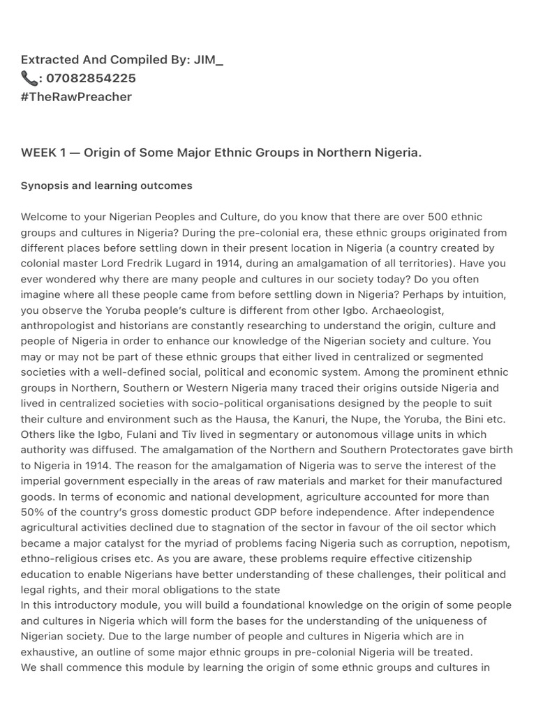 Nigerian People and Cultural | PDF | Nigeria