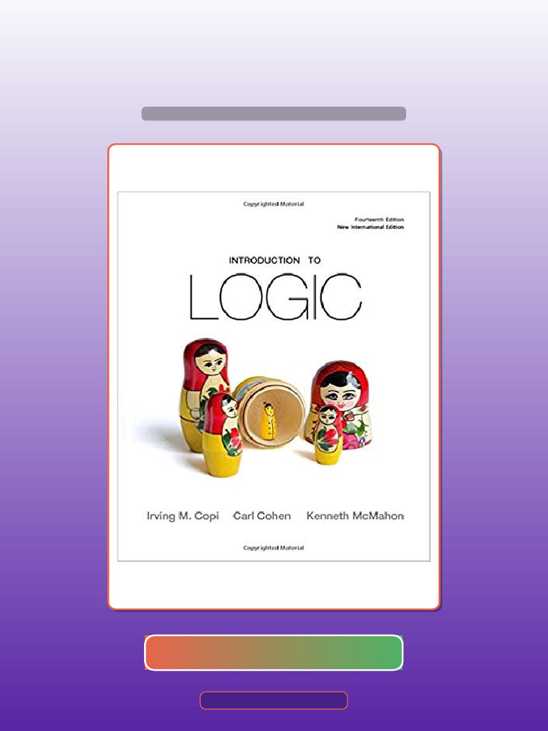Introduction To Logic 14th Edition by Irving M Copi | PDF | Argument ...