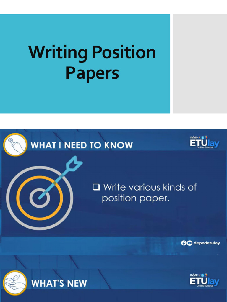 Writing Position Papers | PDF