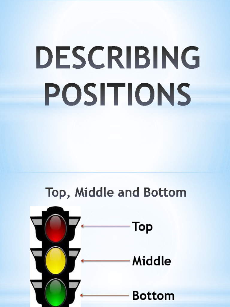Understanding Spatial Relationships: Top, Middle, Bottom | PDF