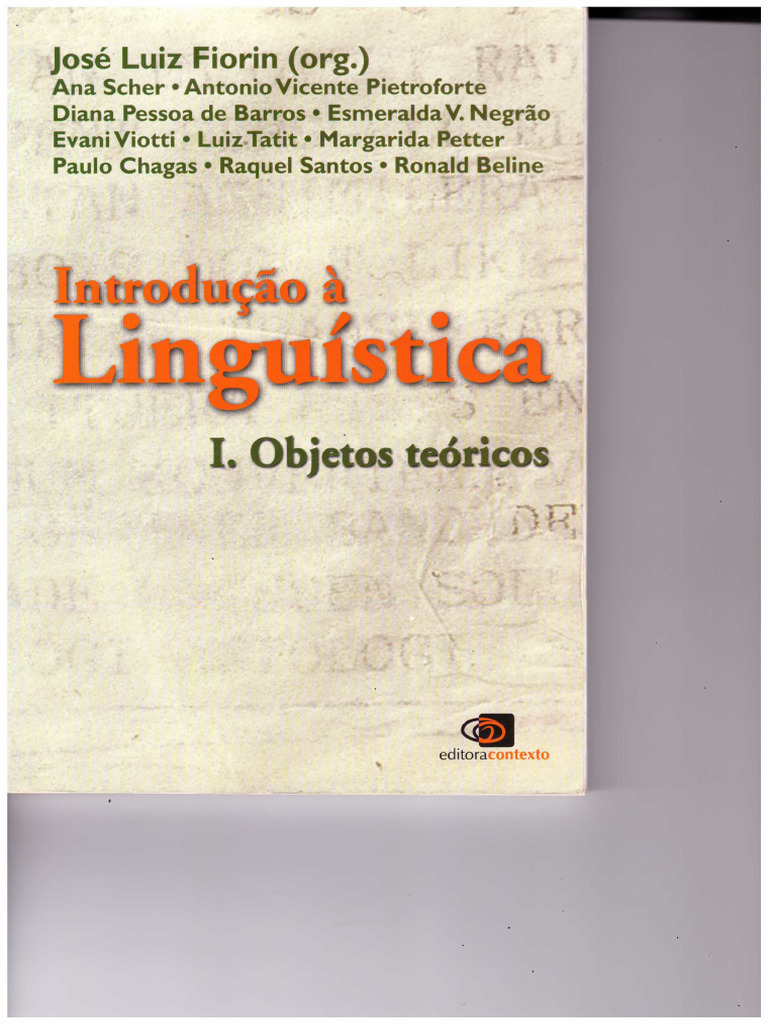 Introdução à Linguística Capítulo 1 Pdf