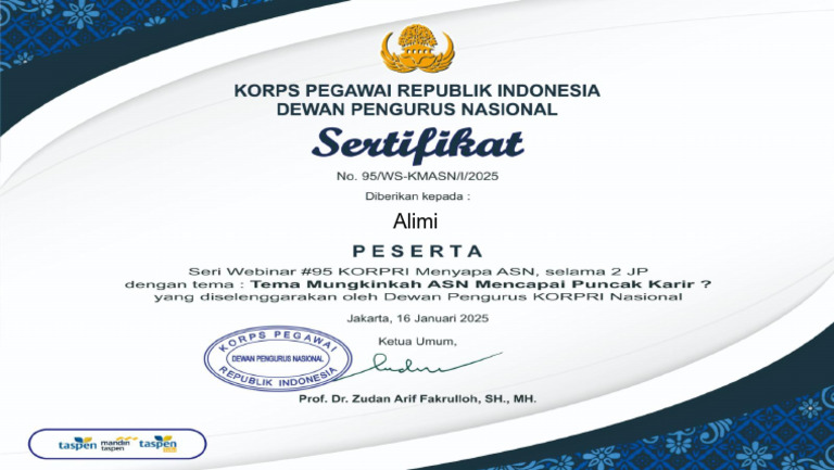 Sertifikat Alimi | PDF