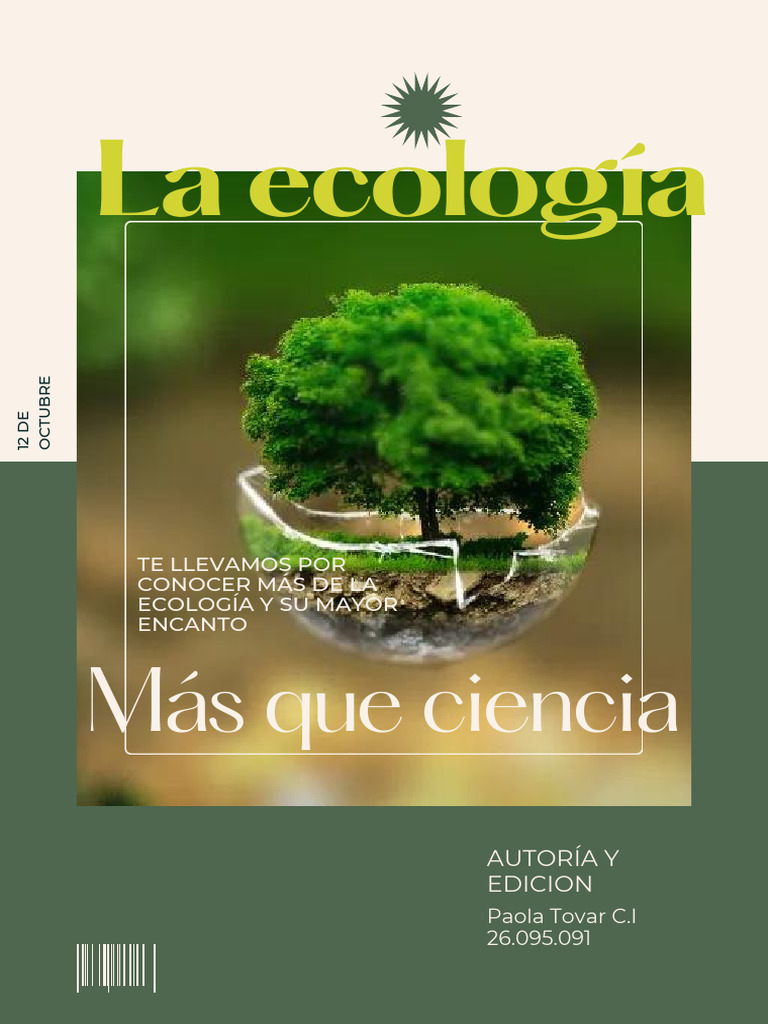 Portada para Revista Sobre Turismo Rural Con Fotografía, Crema y Verde ...