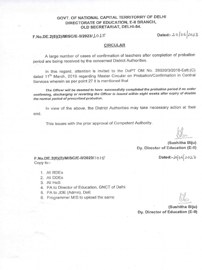 AutomaticDeemed Confirmation | PDF