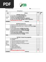 Driver Performance Evaluation Form | PDF