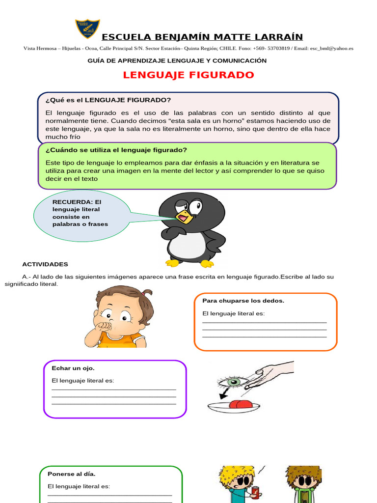 Guia Lenguaje Figurado | PDF