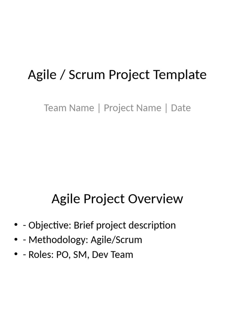Agile Scrum Project Template | PDF
