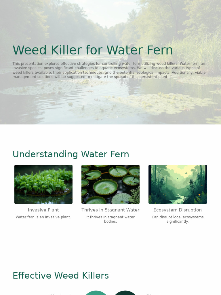 Weed Killer For Water Fern | PDF
