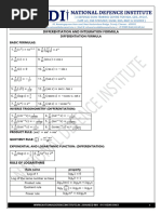 Integration Formula Sheet Class12 Teachoo | PDF | Mathematics | Mathematical Analysis
