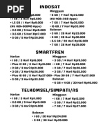 Template Pulsa | PDF