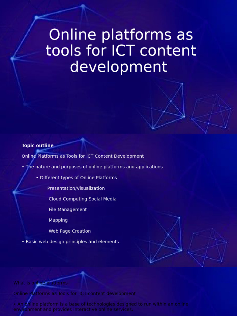 Online Platforms As Tools For ICT Content Development | PDF