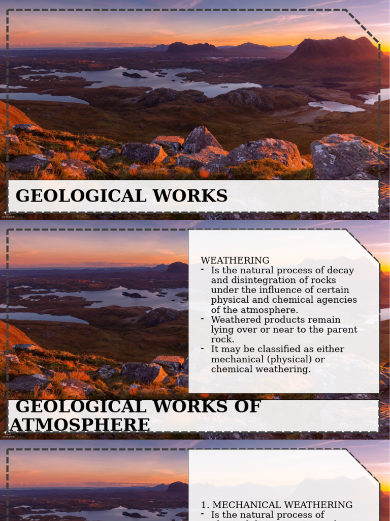Module 4 - Geological Works | PDF | Weathering | Erosion