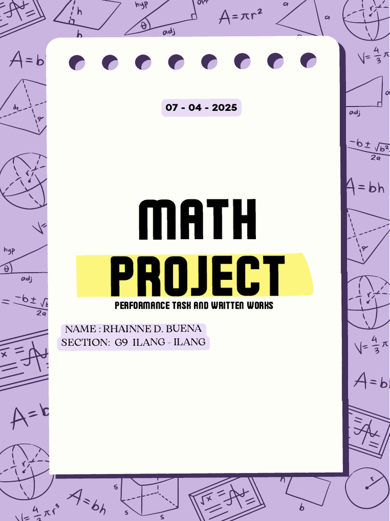 Purple and White Scribble Science Project Cover A4 Document - 20250704 ...