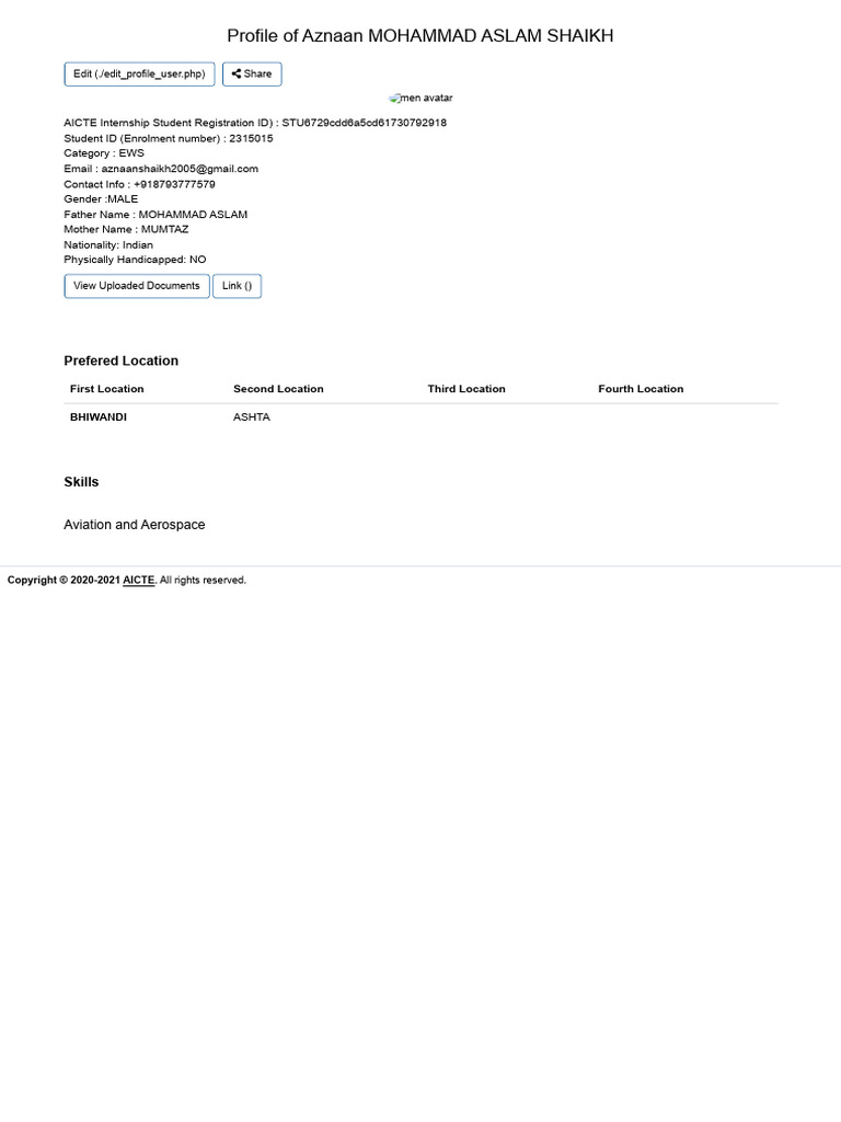 AICTE Internship Enterprise Portal - Learning by Doing. 1 Crore ...