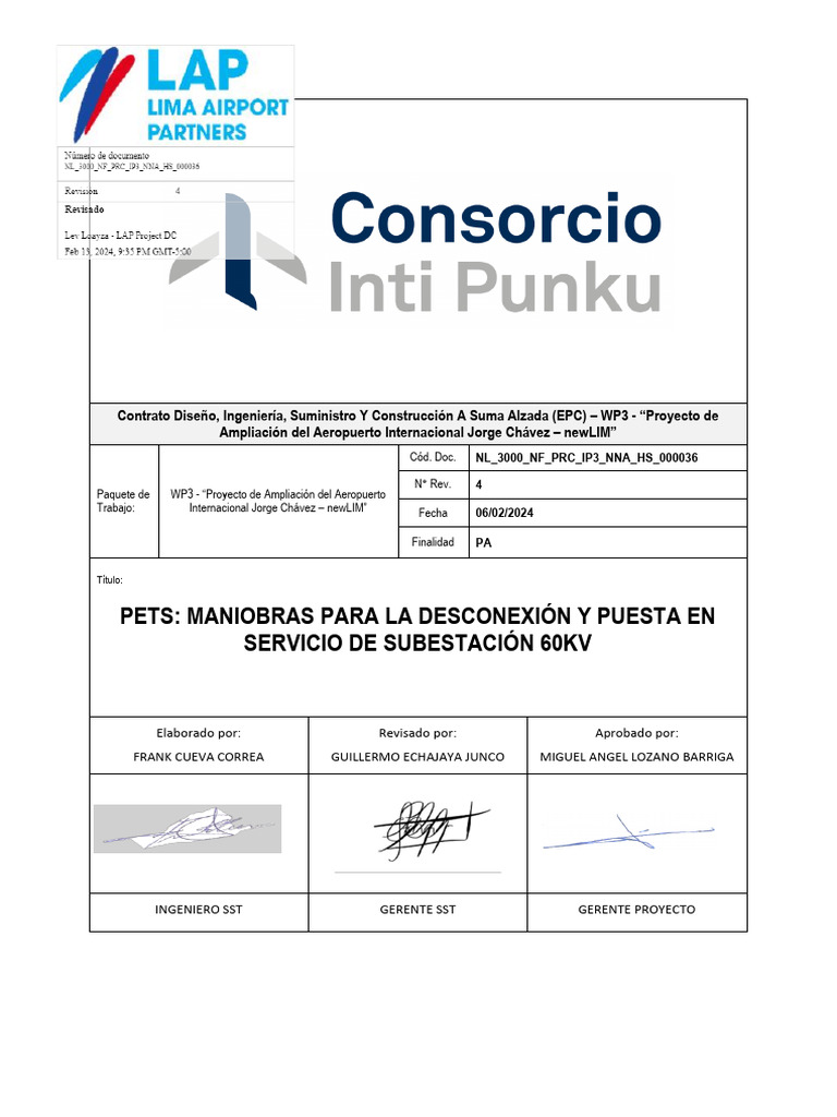 NL - 3000 - NF - PRC - IP3 - NNA - HS - 000036 Rev 4 PETS MANIOBRAS ...