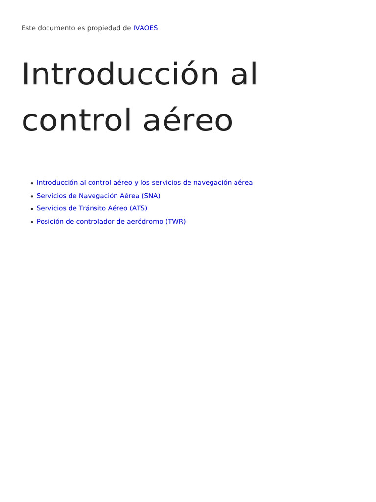Introduccion Al Control Aereo | PDF | Control de tráfico aéreo | Pista