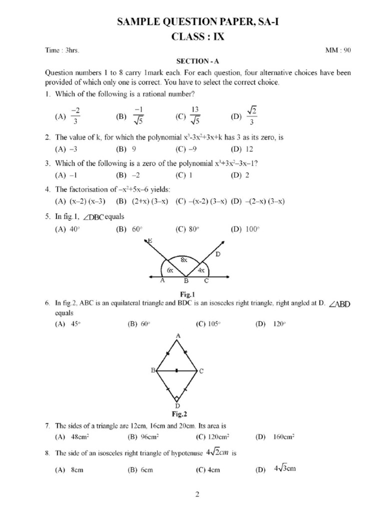 Maths Paper | PDF