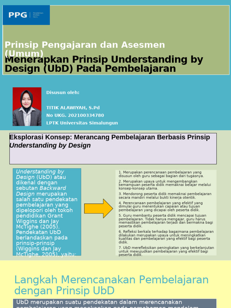 Menerapkan Prinsip Understanding by Design (UbD) | PDF