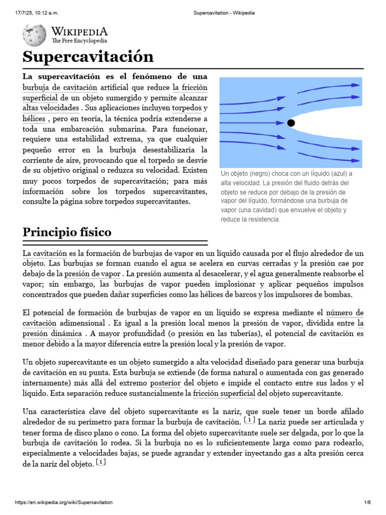Supercavitation - Wikipedia | PDF