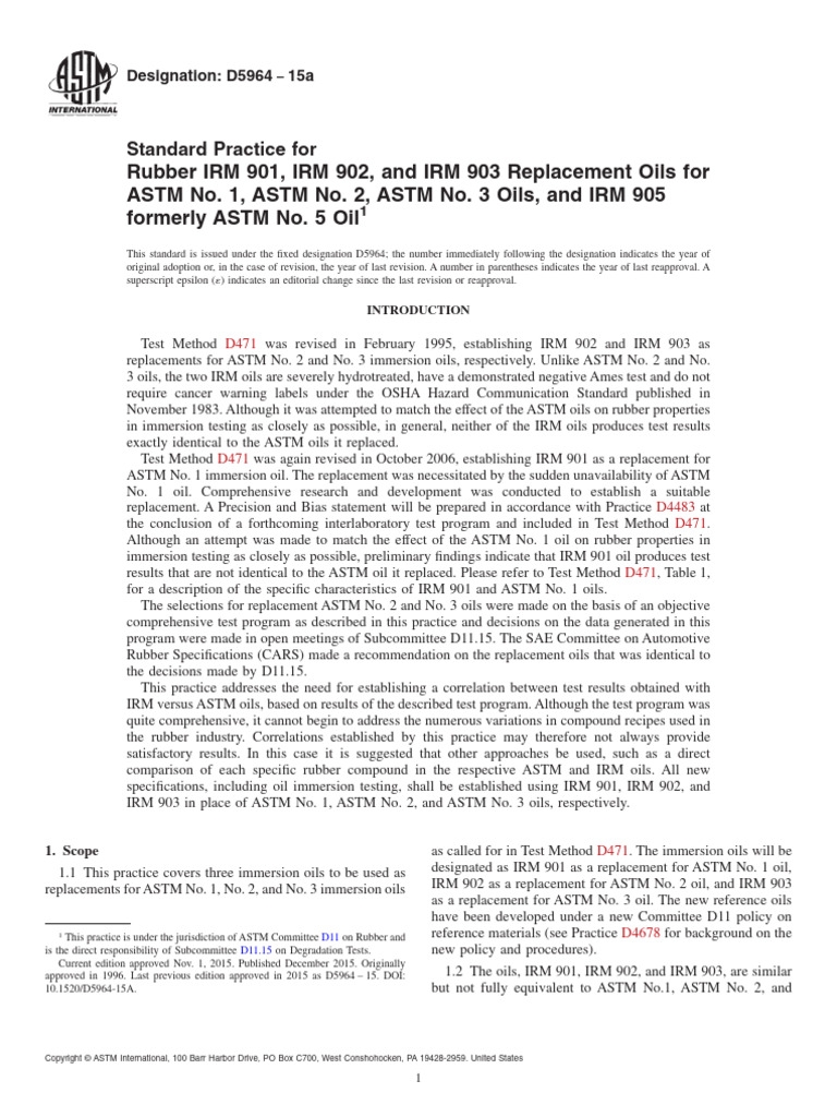 IRM 901, 902, 903 Oil Standards | PDF | Standard Deviation | Chemical ...