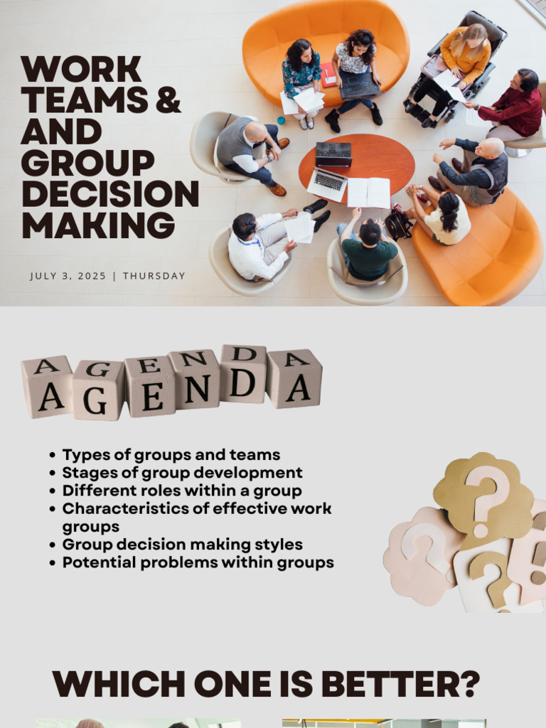 Work Teams and Group Decision Making | PDF | Social Psychology | Cognition