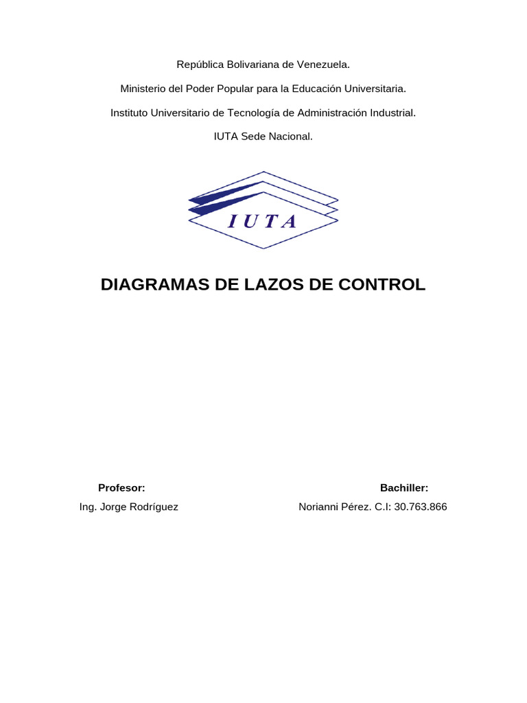 Diagramas de Lazo de Control | PDF | Información | Medición