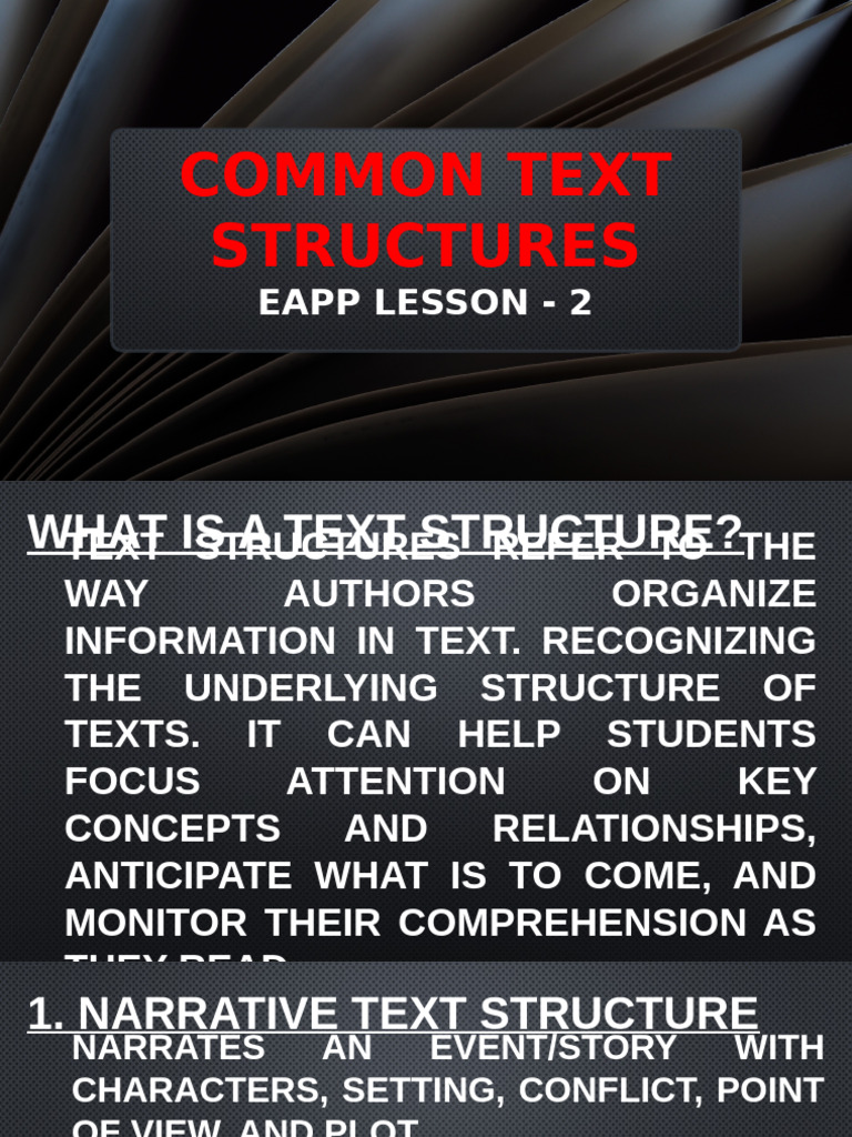 Understanding Text Structures in EAPP | PDF