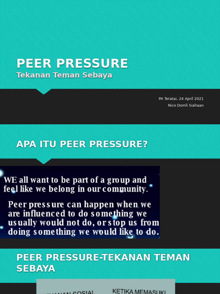Memahami Tekanan Teman Sebaya | PDF