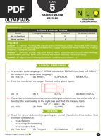 IMO Class 7 Syllabus Overview (2025) | PDF