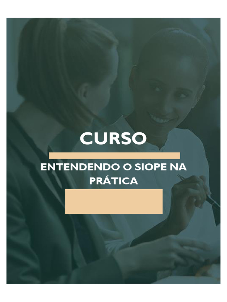 Curso Prático sobre SIOPE e Financiamento | PDF | Crédito | Finanças e ...