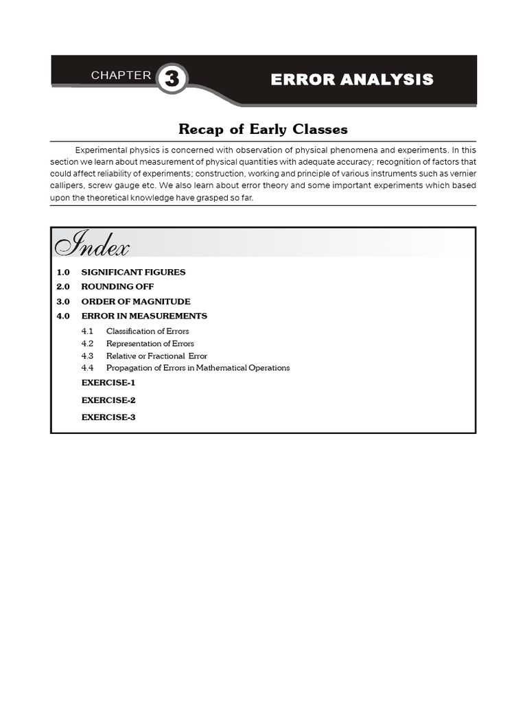 PHY - 02.error Analysis | PDF | Significant Figures | Observational Error