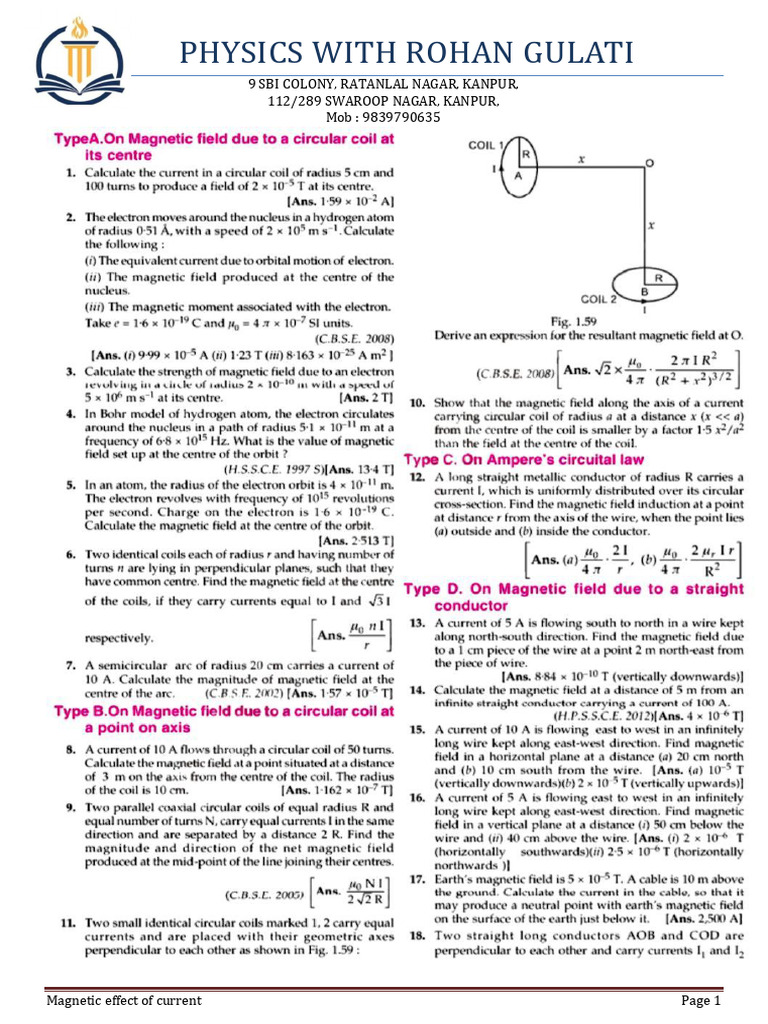 Class 12 Physics Sample Paper | PDF
