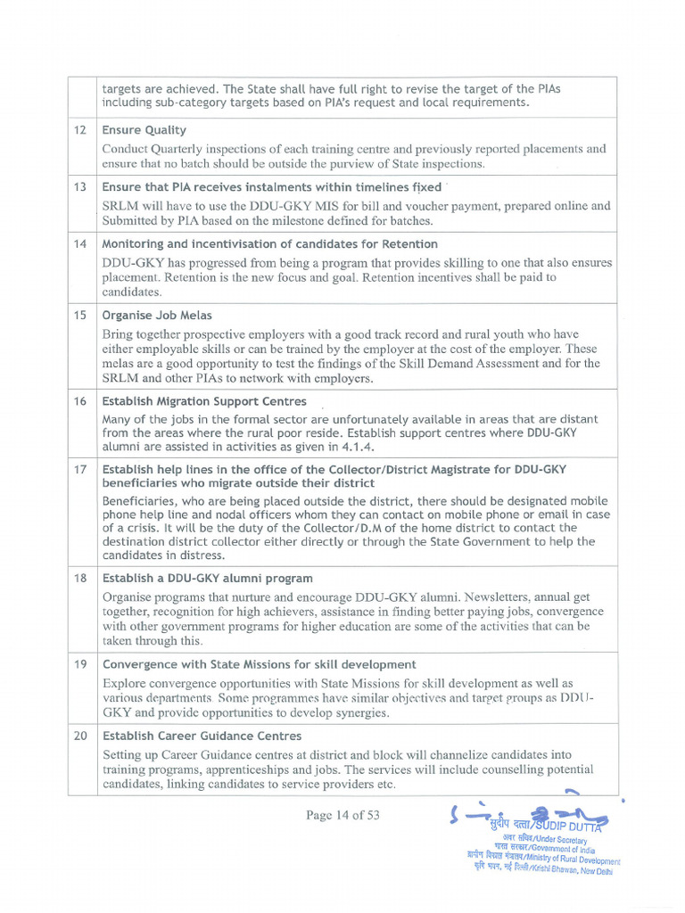 Deen Dayal Upadhyaya Grameen Kaushal Yojana (2) - 19 | PDF