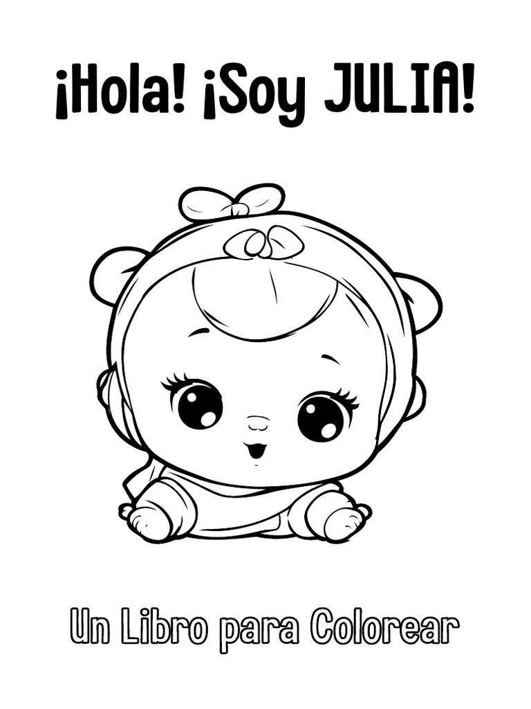 Documento A4 Libro Pintar Colorear Cuento Niña Ilustrado Lineal Blanco Negro | PDF
