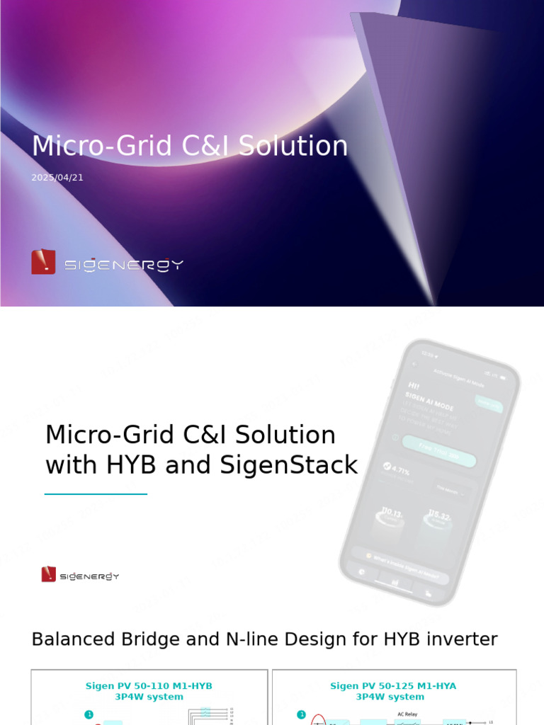 Sigen Hybrid Inverter Micro-Grid Solutions | PDF | Photovoltaic System ...