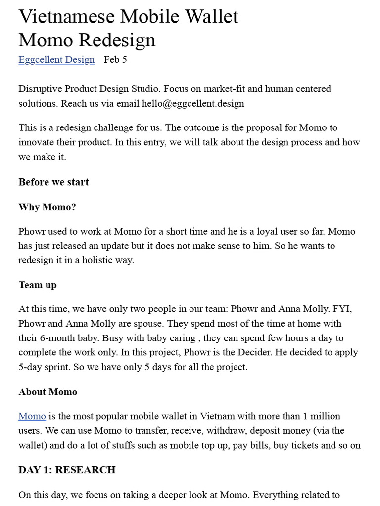 Vietnamese Mobile Wallet Momo Redesign - Eggcellent Design - Medium ...