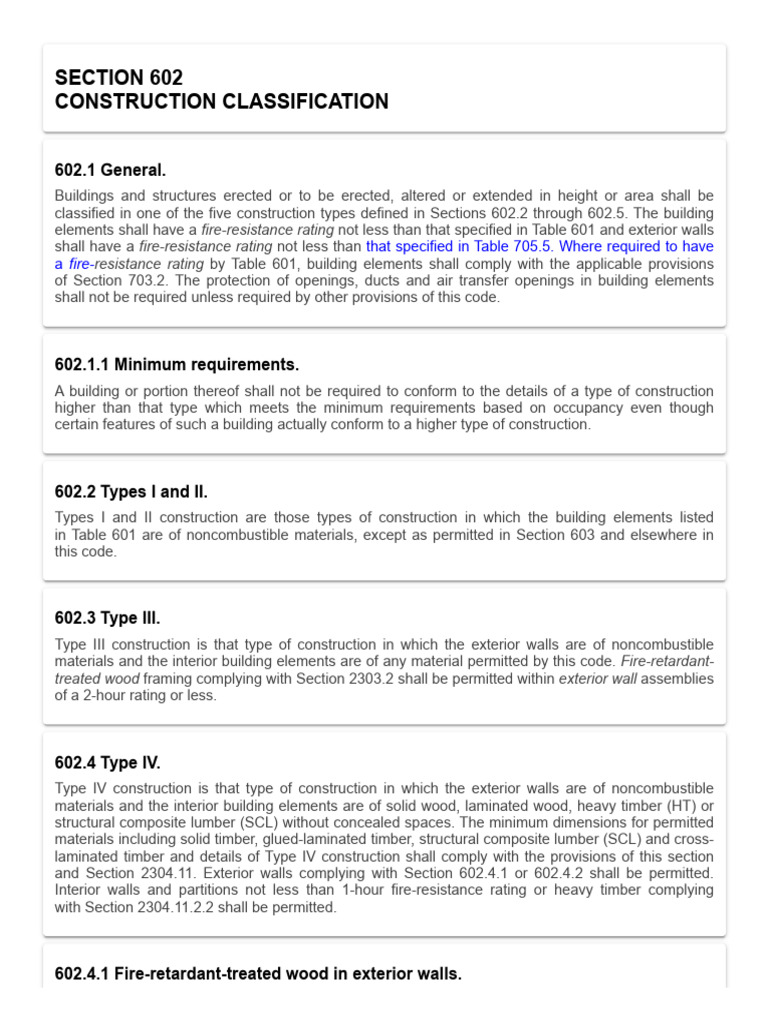 Construction Type Classifications | PDF | Lumber | Wall