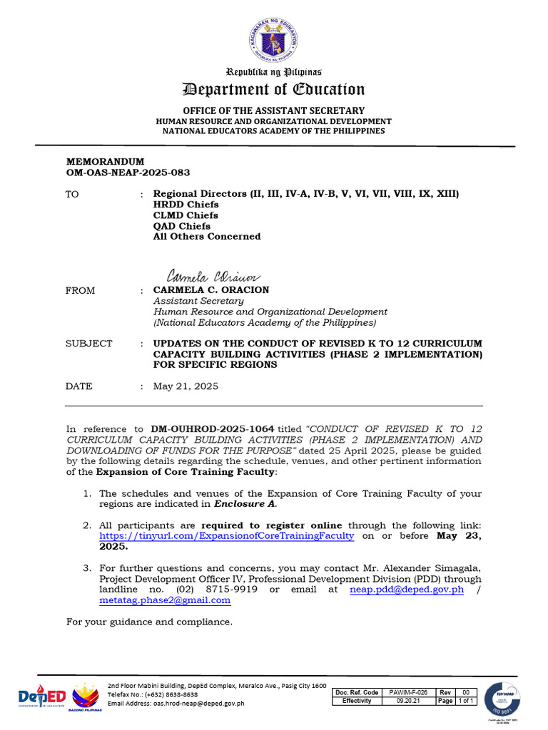 K to 12 Curriculum Capacity Building Update | PDF | Philippines