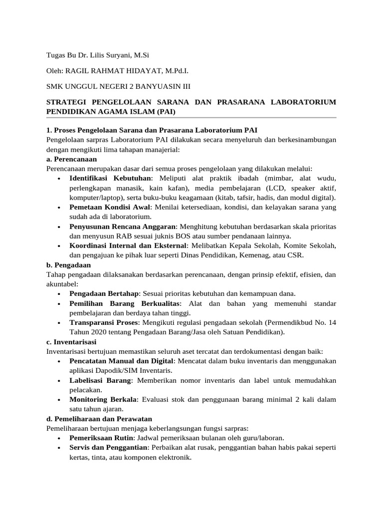 RAGIL-Tugas Bu DR - Lilis Suryani, M.si | PDF