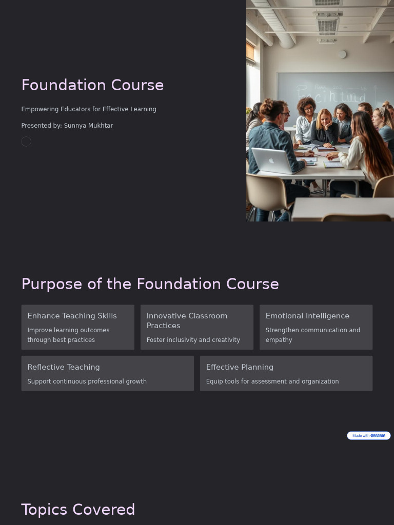 Foundation Course | PDF