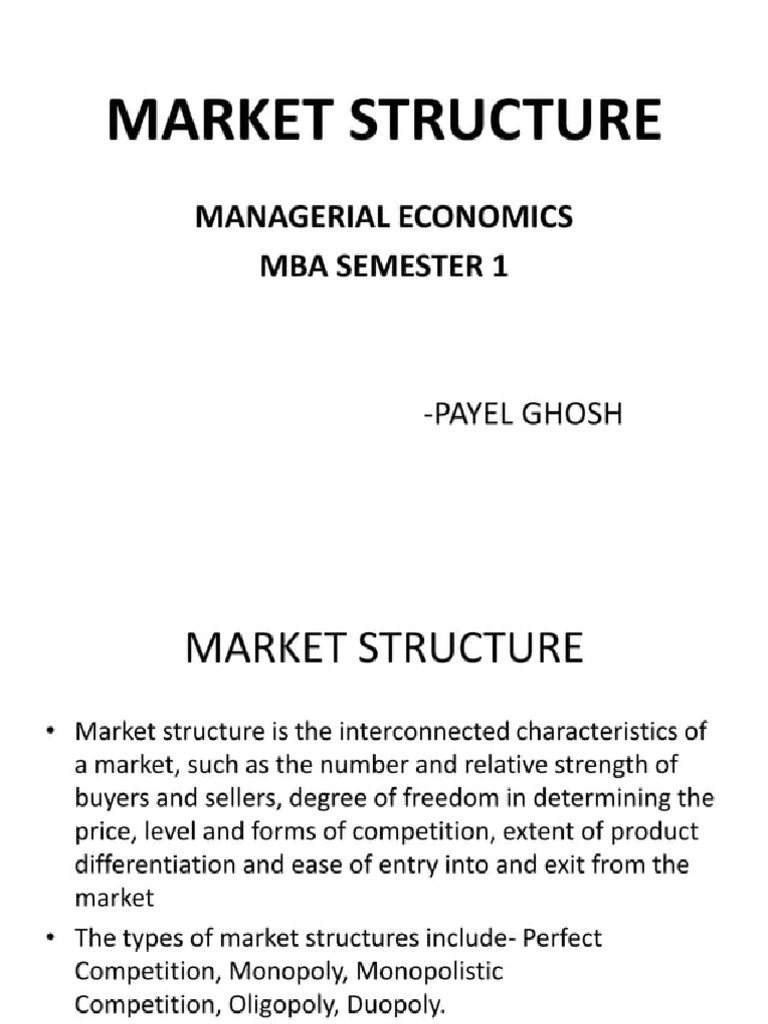 Market Structure | PDF