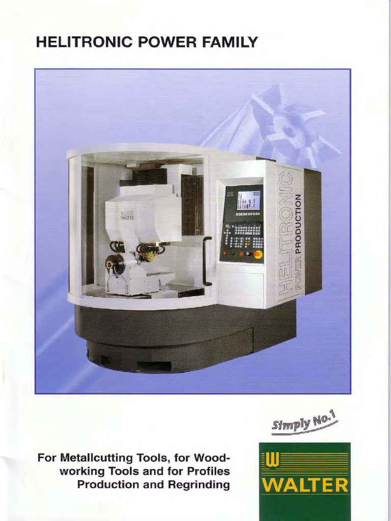 Helitronic Power Series Overview | PDF | Grinding (Abrasive Cutting ...