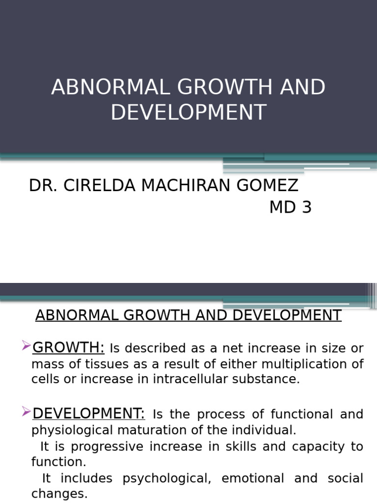 Abnormal Growth In Children Pdf Human Diseases And Disorders