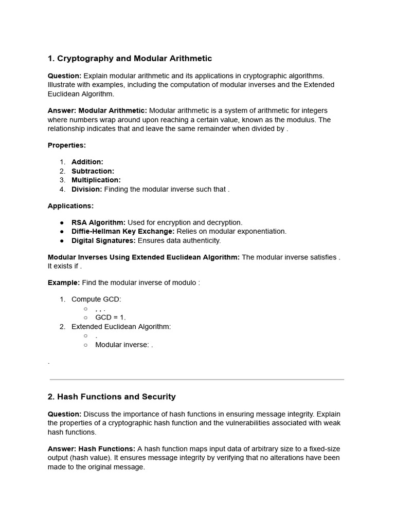 Information Security Notes On Last Three-Unites | PDF | Public Key ...