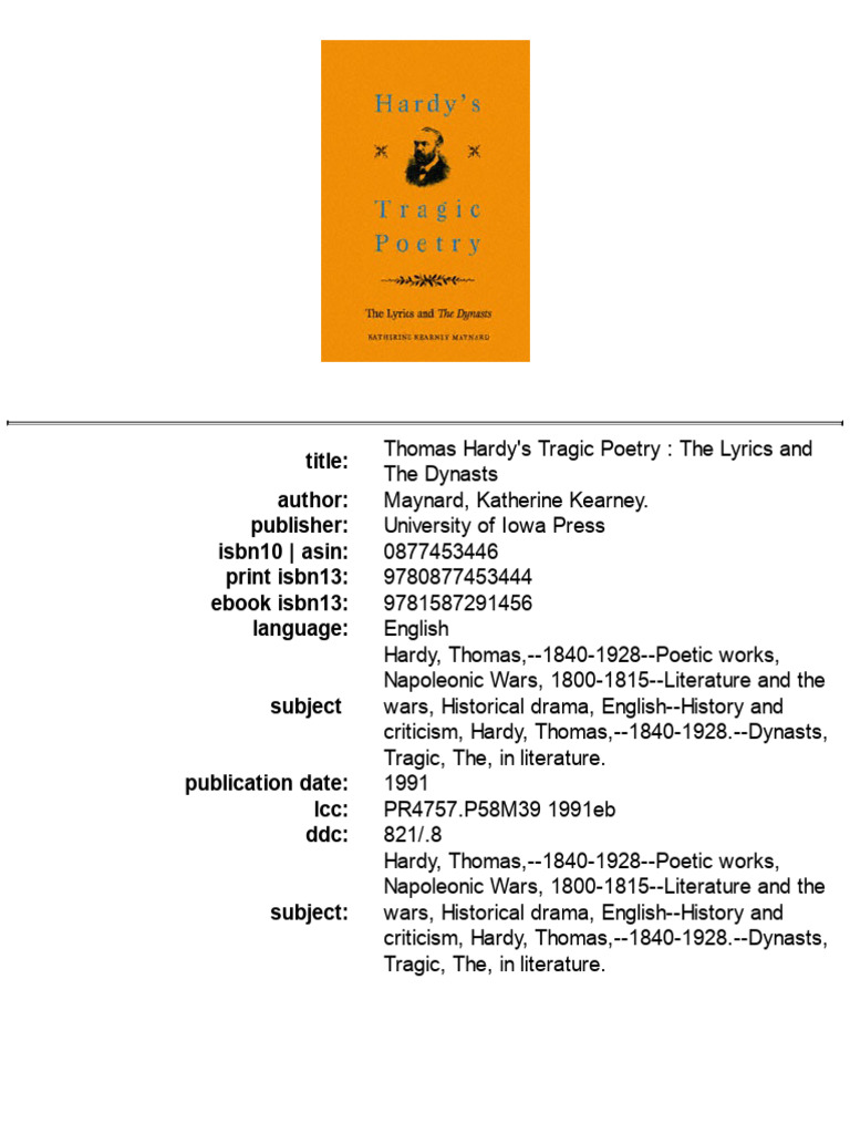 Thomas Hardy's Tragic Poetry | PDF | Tragedy | Romanticism