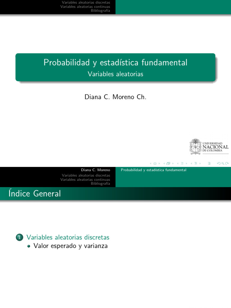 V.A c2 UN Probabilidad | PDF | Teoría de probabilidad | Variable aleatoria
