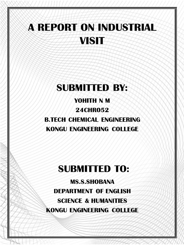 Report On Industrial Visit Sem 2 | PDF