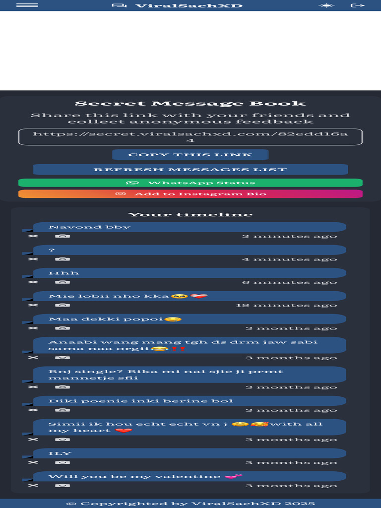 Secret Message Link 2025 Official Website | PDF